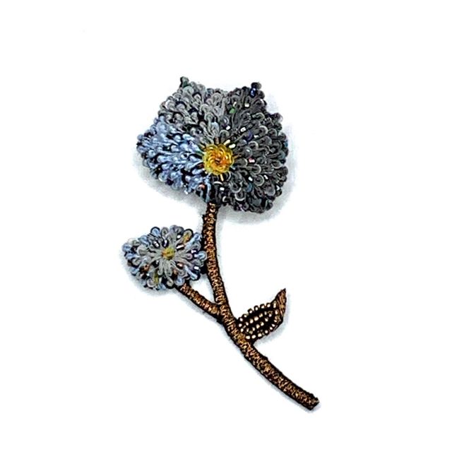 Blue Beaded Hydrangea Pin - Dumbarton Oaks Museum Shop